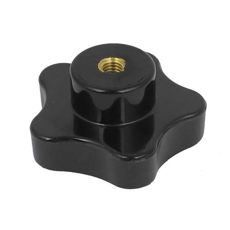 M8 X 50mm Female Thread Plastic Star Head Clamping Knob Jig Grip Black