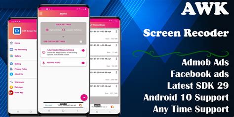 Screen Recorder With Audio Android Source Code By Appking Codester
