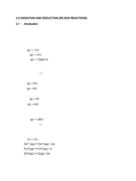 Lecture 3 Redox Reactions Pdf Redox Electron Configuration