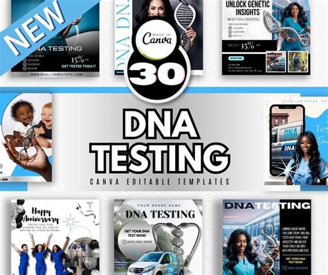 Dna Testing Flyer Canva Templates Diy Medical Dna Lab Service Website