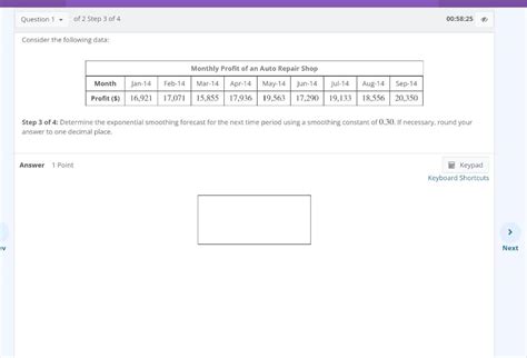 Solved Consider The Following Data Step Of Determine Chegg