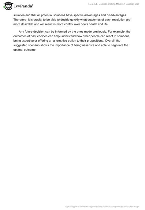Ideal Decision Making Model A Concept Map 1674 Words Essay