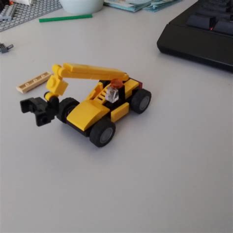 Lego Moc Mini Telehandler By Kloc12 Rebrickable Build With Lego