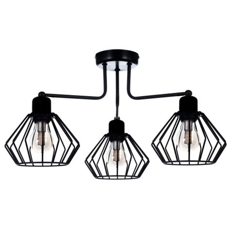 LAMPA SUFITOWA PLAFON LOFT Druciana czarna R PR R Cena Opinie Lampy wiszące