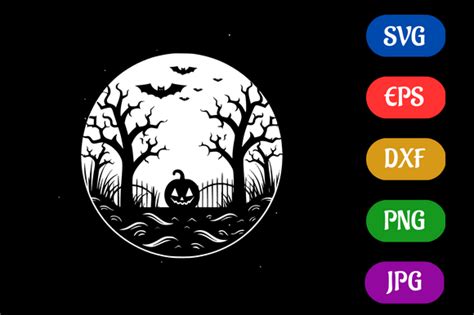 Halloween Silhouette Svg Eps Dxf Graphic By Creative Oasis · Creative