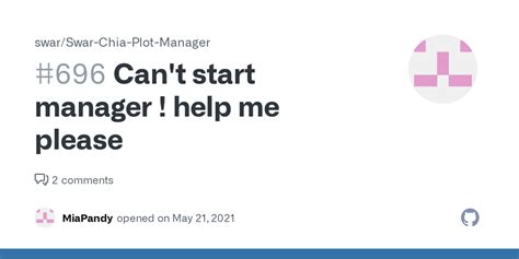 can t start manager help me please · issue 696 · swar swar chia plot