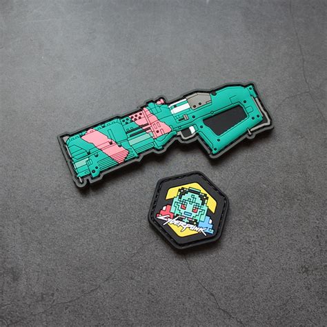 【customized】 Cyberpunk Edgewalker Rebecca Pvc Mini Morale Patch 3d Embroidery Velcro Patch