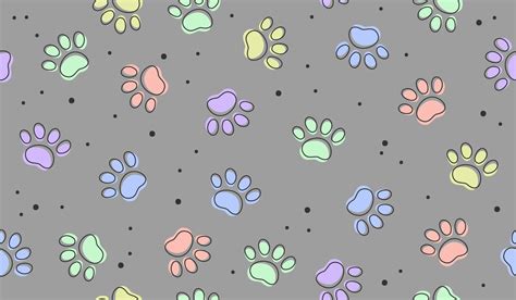 Premium Vector Cute Paw Pattern Background Vector Design