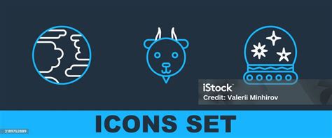 세트 라인 마법 공 행성 수성 및 양자리 조디악 아이콘 벡터 0명에 대한 스톡 벡터 아트 및 기타 이미지 0명 결정체 과학 Istock