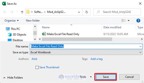 How To Make Excel File Read Only 2 Quick Methods Exceldemy