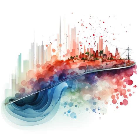 Premium Vector Watercolor Vector Data Visualization On White Background