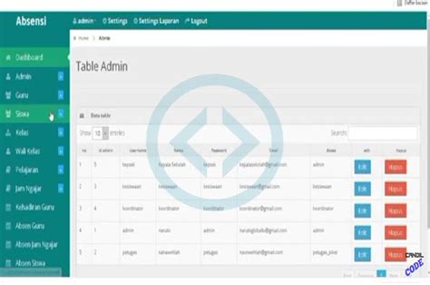 Source Code Aplikasi Sistem Absensi Sekolah Berbasis Web Ordodev