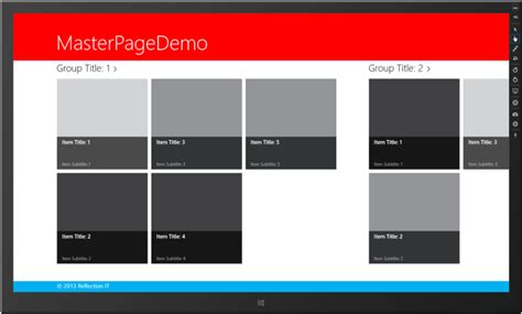 Windows 8 Xaml Tips Master Pages Reflection It