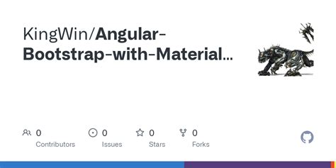 GitHub KingWin Angular Bootstrap With Material Design