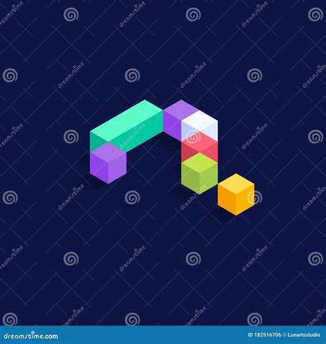 Question Mark Isometric Colorful Cubes 3d Design Three Dimensional
