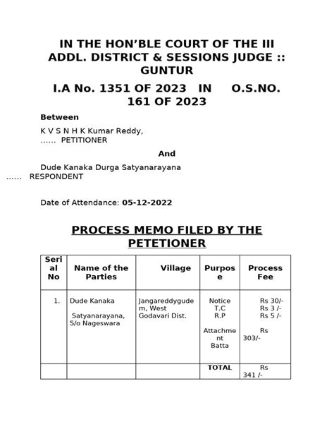 Process Memo Pdf