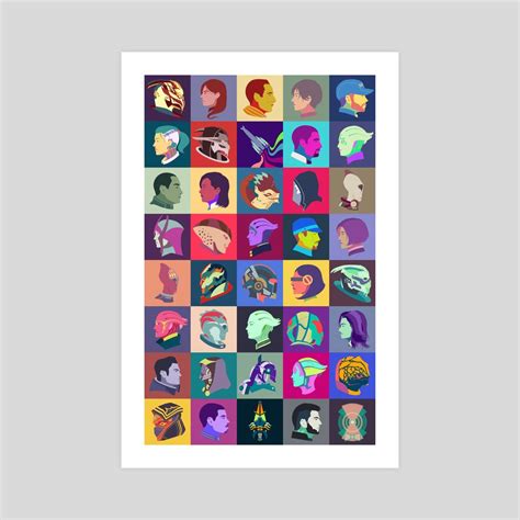 Mass Effect Icons An Art Print By Kiba Gib Inprnt
