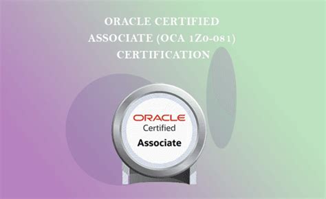 Oracle Certified Associate OCA 1Z0 081 Certification Training Let