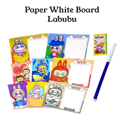 Jual Mainan Edukasi Papan Tulis Mini Labubu Free Spidol Drawing Board Mini Board Bolak Balik