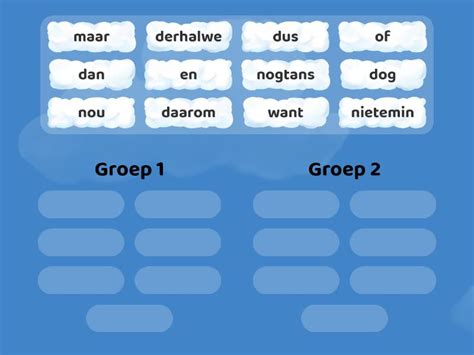 Voegwoorde Groep 1and2 Group Sort