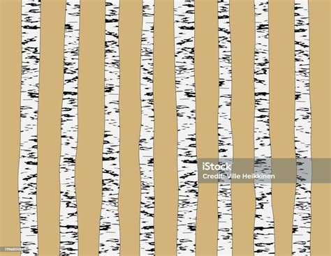 자작 나무 장식 트렁크 아이콘 실루엣 모양 세트 나무 껍질 색상 숲 예술 직물 기호 팩 벡터 일러스트 배경 이미지입니다 가을 가을과 여름 그래픽 색상 벽지 컬렉션입니다 0