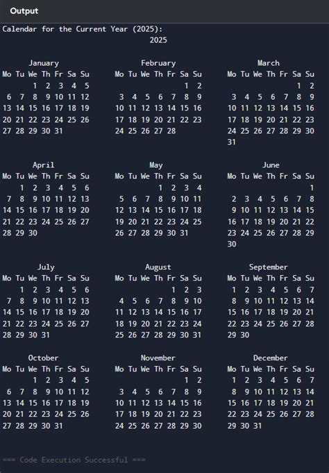Calendar Program In Python Naukri Code 360