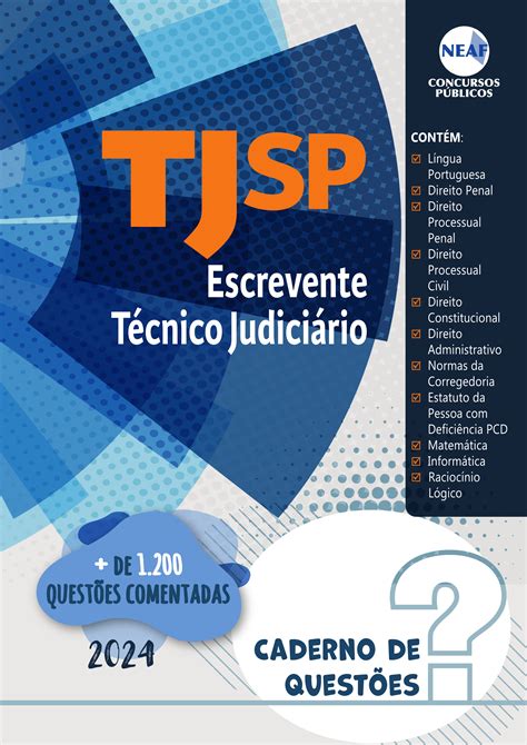 Apostila Tj Sp Escrevente Técnico Judiciário Caderno De Questões Neaf