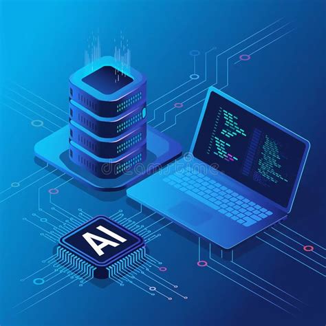 Ai Processing Data Via Computer And Server Data Processing On Network Ai