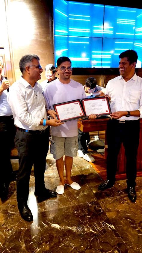 Honoured To Receive Best Leadership Award And Best Team Productivity