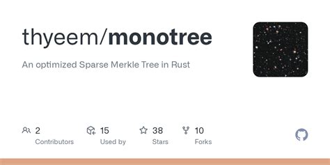 GitHub Thyeem Monotree An Optimized Sparse Merkle Tree In Rust