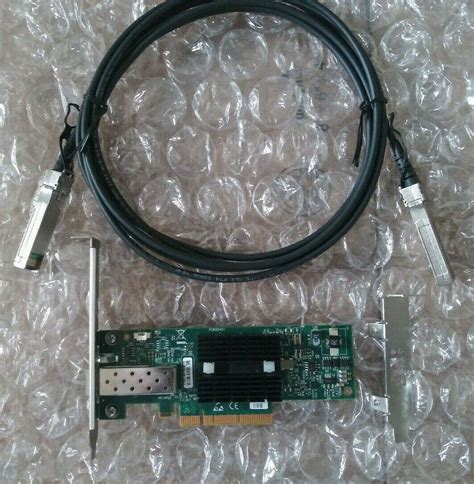 MELLANOX CONNECTX-2 NIC MNPA19-XTR PCI-E 3.0 x8 10Gbit w/DAC CABLE BOTH ...