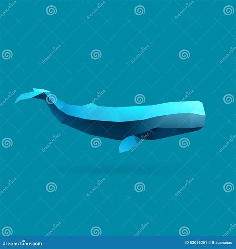 Sperm Whale Stock Vector Illustration Of Polygon Design 53056251