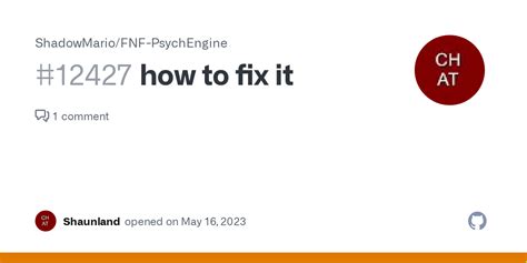 How To Fix It · Issue 12427 · Shadowmariofnf Psychengine · Github