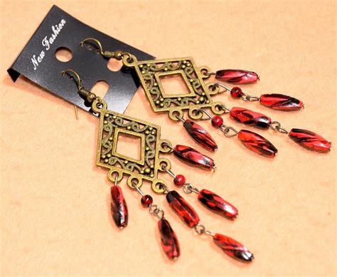 ★エスニックピアス★ロングピアス★アジアン★アンティーク風★新品★y08 メルカリ