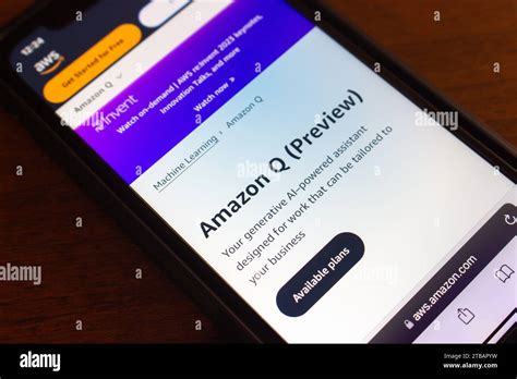 a post “amazon q preview ” from amazon q website seen in iphone