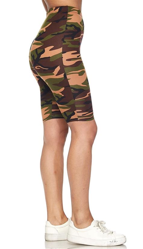 Classic Stretchy Bermuda Biker Shorts Camouflage