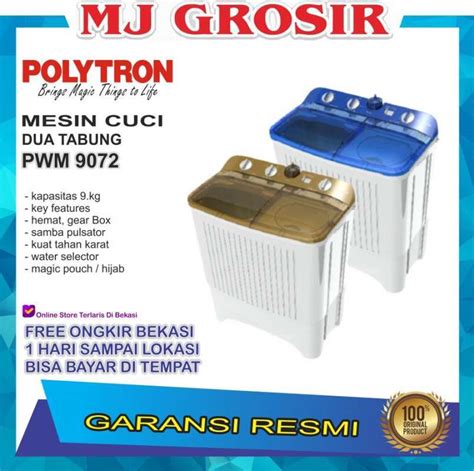 Jual MESIN CUCI POLYTRON PWM 9072 9KG 2 TABUNG PWM9072 9 KG Di Seller