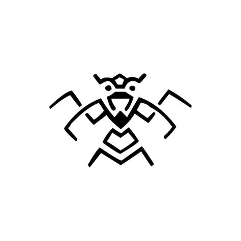 Abeja Dibujada A Mano Vector Premium