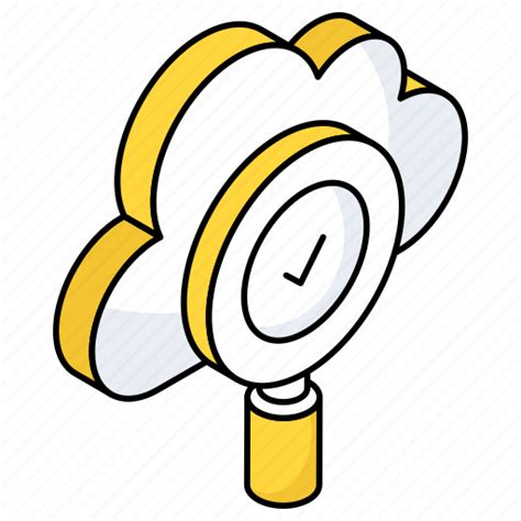 Search Cloud Cloud Analysis Find Cloud Cloud Exploration Cloud Research Icon Download On