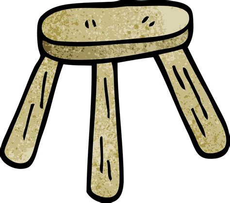 Cartoon Doodle Of A Wooden Stool 12174454 Vector Art At Vecteezy