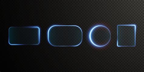 미래지향적인 허드 라이트 블루 프레임 컬렉션 Hud Png 기술적 배경 라이트 유리 블루 프레임 정사각형 타원형 직사각형 원 Hud Png 0명에 대한 스톡 벡터 아트 및