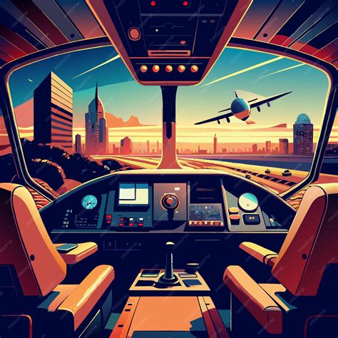 An Autopilot System In A Plane Cockpit Vector Illustration Flat 2 Premium Ai Generated Vector