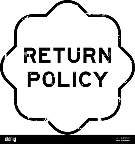 Grunge Black Return Policy Word Rubber Seal Stamp On White Background Stock Vector Image And Art