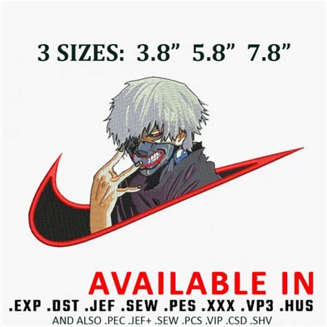 Swoosh Kaneki Ken Embroidery Design Nike Designtokyo Ghoul Inspire