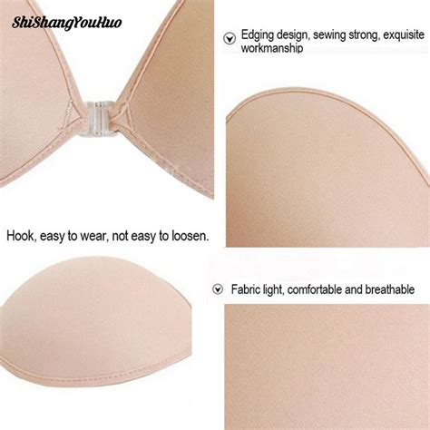 Sexy Women Invisible Push Up Bra Self Adhesive Silicone Bust Front