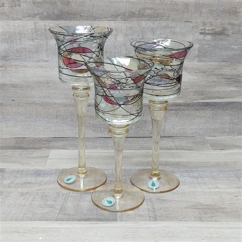 PartyLite Accents Partylitemosaic Tealightvotive Candle Holdersset Of Euc Poshmark