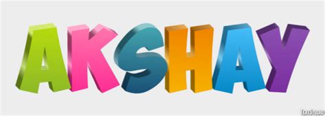 Akshay Text Effect And Logo Design Name
