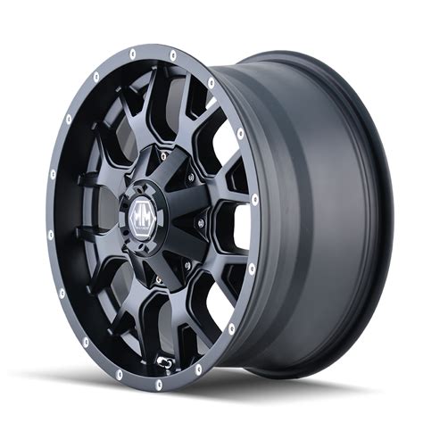 Mayhem Warrior Black 18x9 Boltage 8x180 Offset 12 Jante Roue