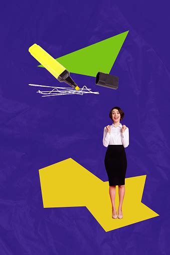 포스터 사진 수직 콜라주 흥분 사업가 스탠드 사무용품 형광펜 마커 학생 학교 장비 대학 25 29세에 대한 스톡 사진 및 기타 이미지 25 29세 감독 경영자