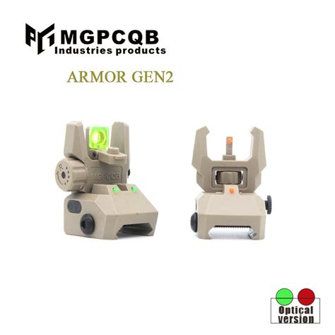 Front And Rear Sights With Green And Red Full Dots Fiber Optics Front